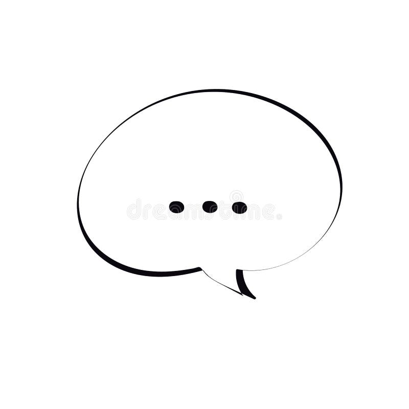 One Mega Vector Chat Icon Black and White Stock Illustration ...