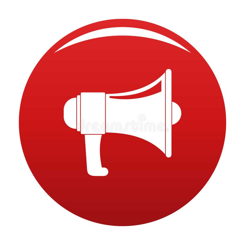 One Megaphone Icon Vector Red Stock Vector - Illustration of ...