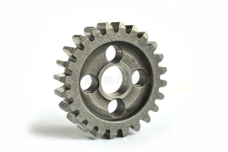 Gear on white stock photo. Image of manufacturing, workshop - 128674856