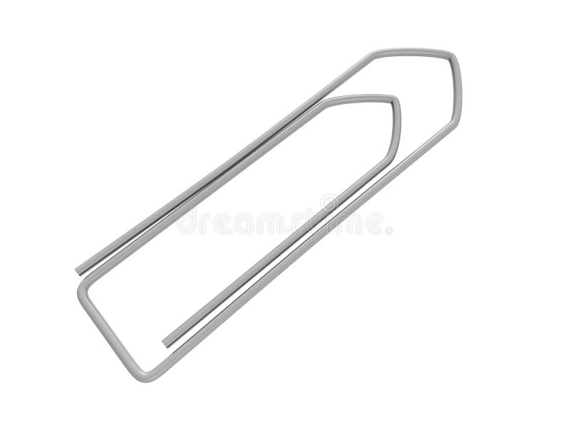 One Metal Paper Clip stock illustration. Illustration of square - 22390238