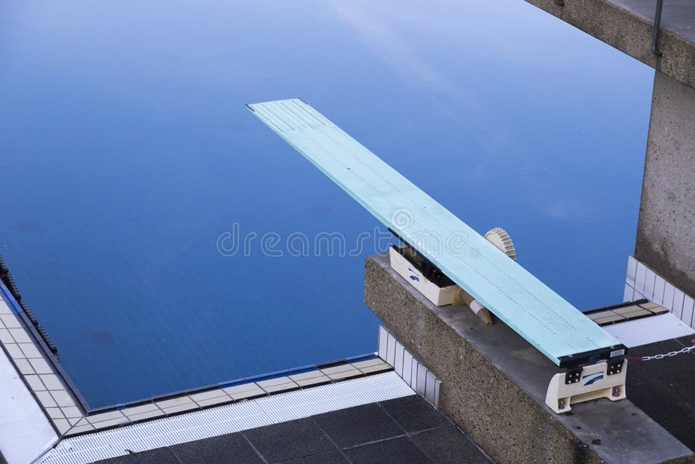 One meter springboard editorial image. Image of tile - 47385125