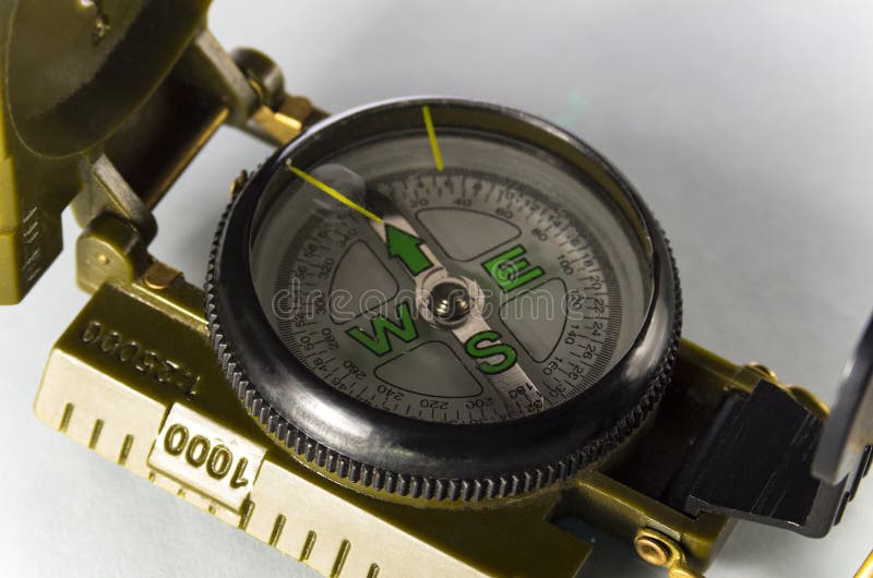 Military Compass stock image. Image of west, antique - 12831139