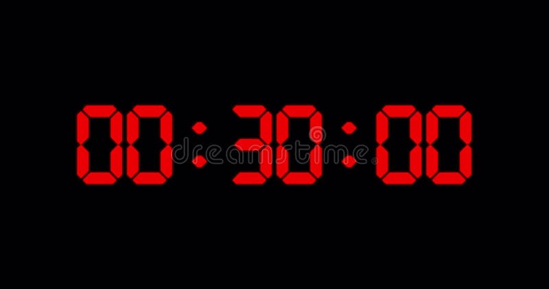 1 Minute Countdown Timer Animation With Old Film Effect Stock Footage