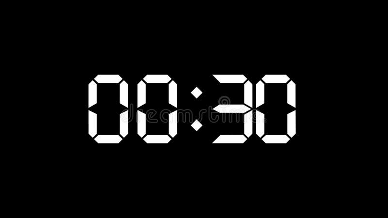 1 Minute Digital Clock Timer Green Screen 4k Animation Stock Video ...