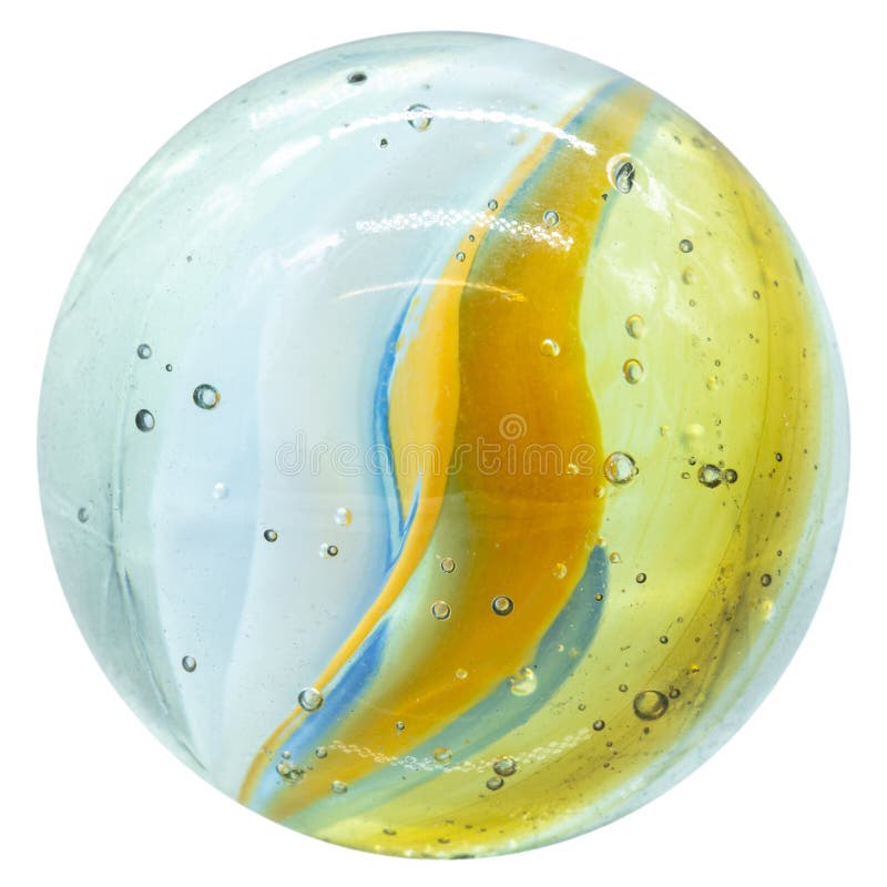 One Mixed Colorful Glass or Ceramic Marble or Ball Stock Image - Image ...