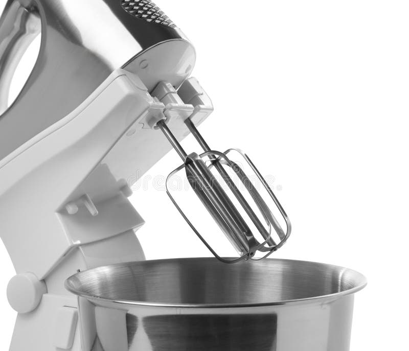 One Modern Stand Mixer Isolated on White Stock Illustration ...