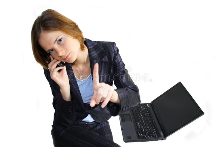 One moment please sign stock photo. Image of speaking - 1402048