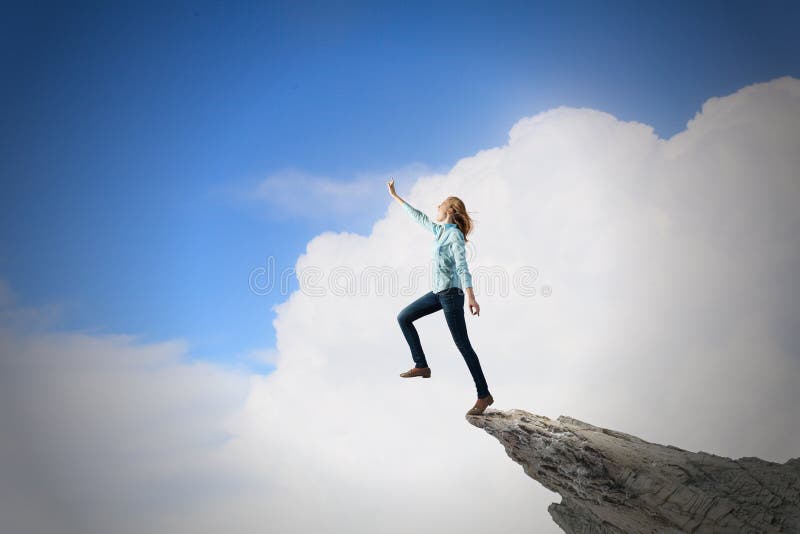 One more step! stock image. Image of search, step, female - 50230935