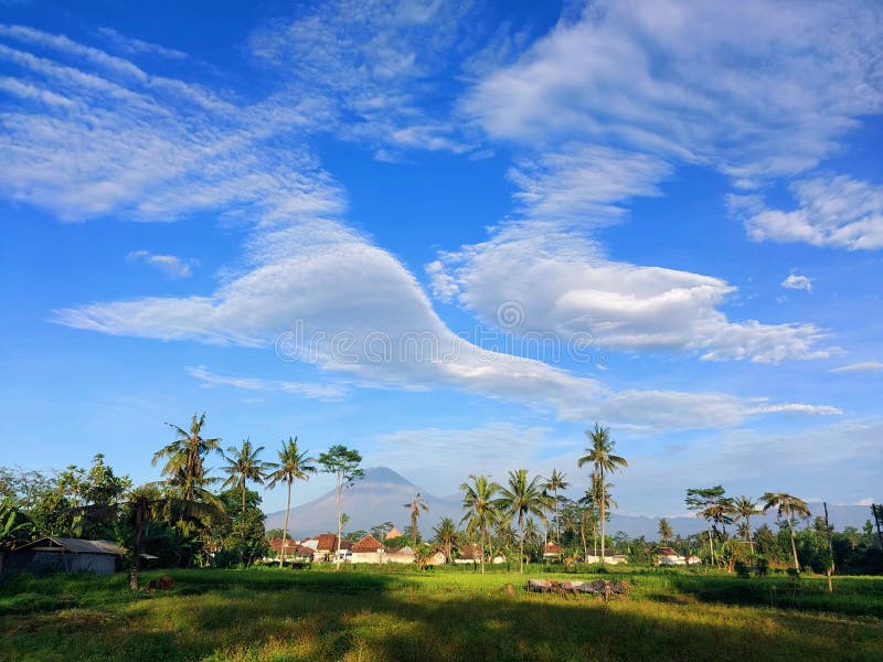 One Morning in a Greeny Village Stock Image - Image of village ...