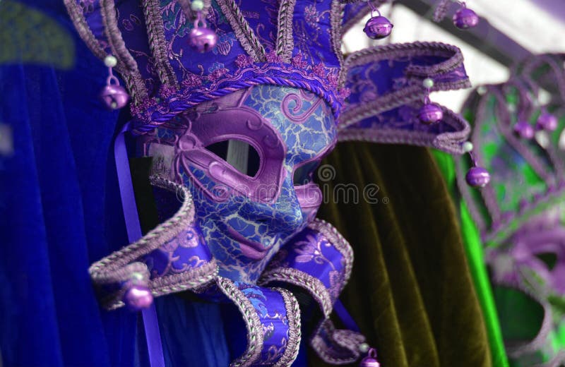 A Nightmare Mask, Purple in Color Stock Image - Image of costumes, boat ...