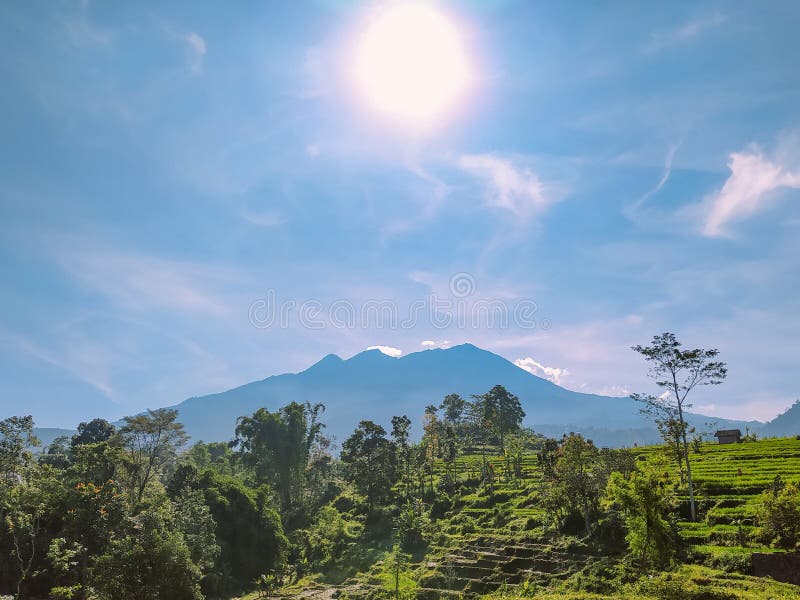 One of the Mountain Views in Central Java is Mount Lawu Stock Photo ...