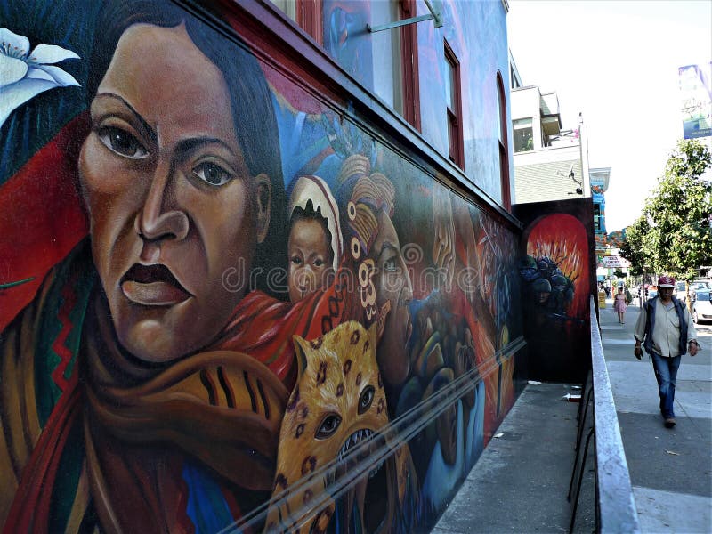 San Francisco mural editorial stock image. Image of chanel - 147174924
