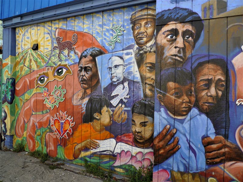 San Francisco mural editorial image. Image of foot, buses - 147174345