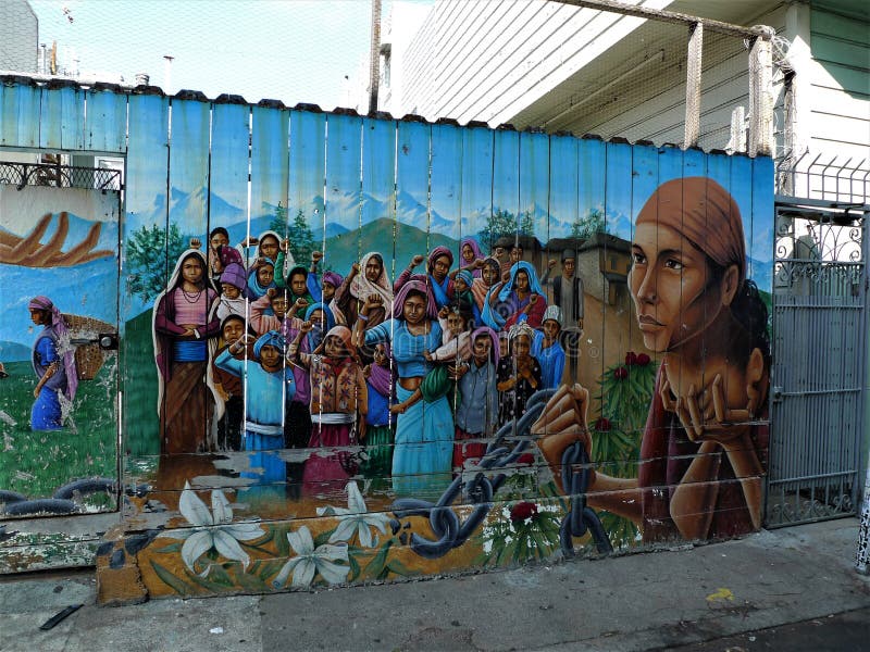 SAN FRANCISCO the MURALS of MISSION Editorial Photo - Image of people ...