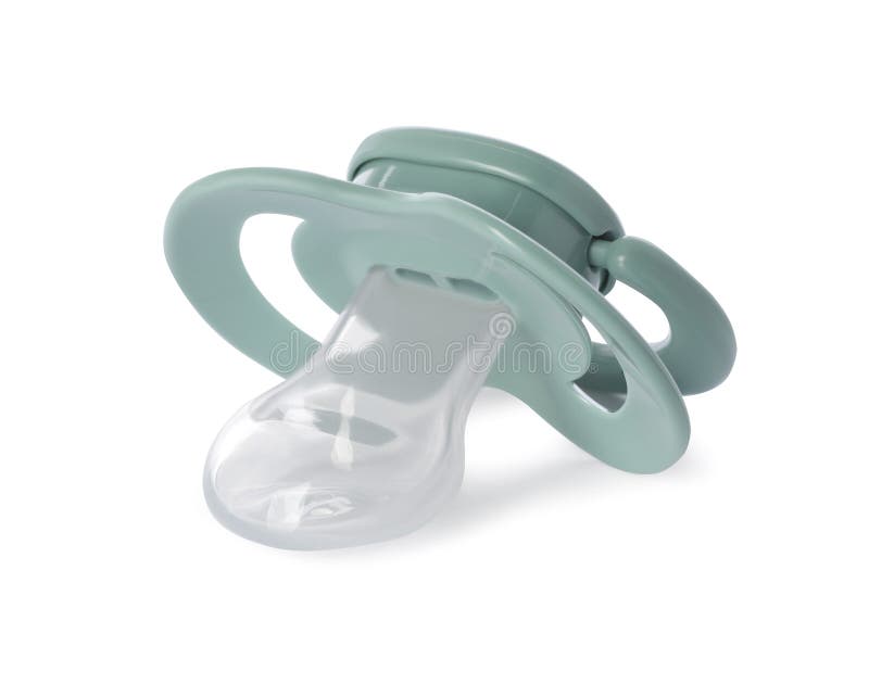 One New Baby Pacifier Isolated on White Stock Photo - Image of baby ...