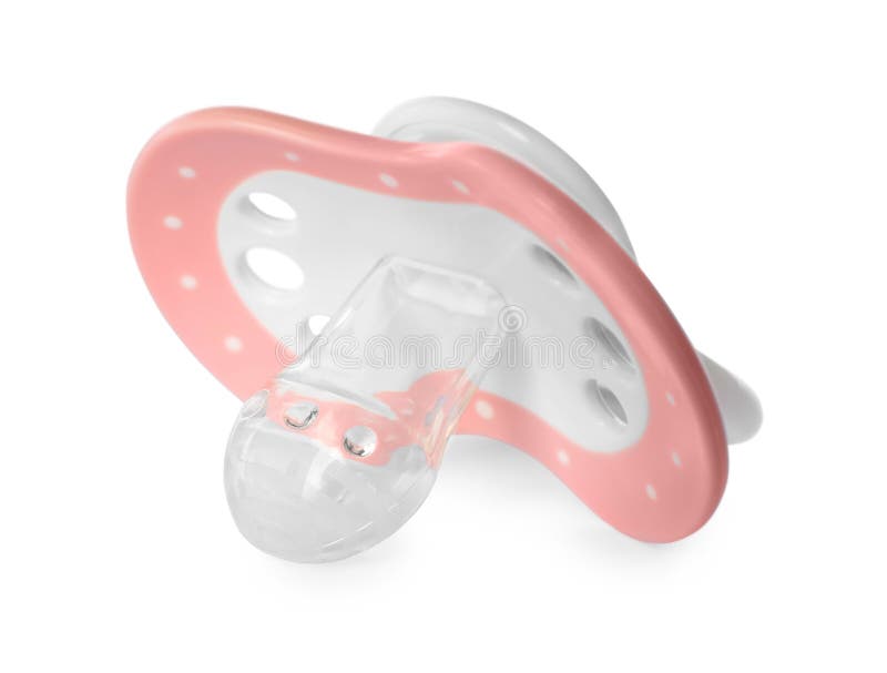 One New Baby Pacifier Isolated on White Stock Photo - Image of ...