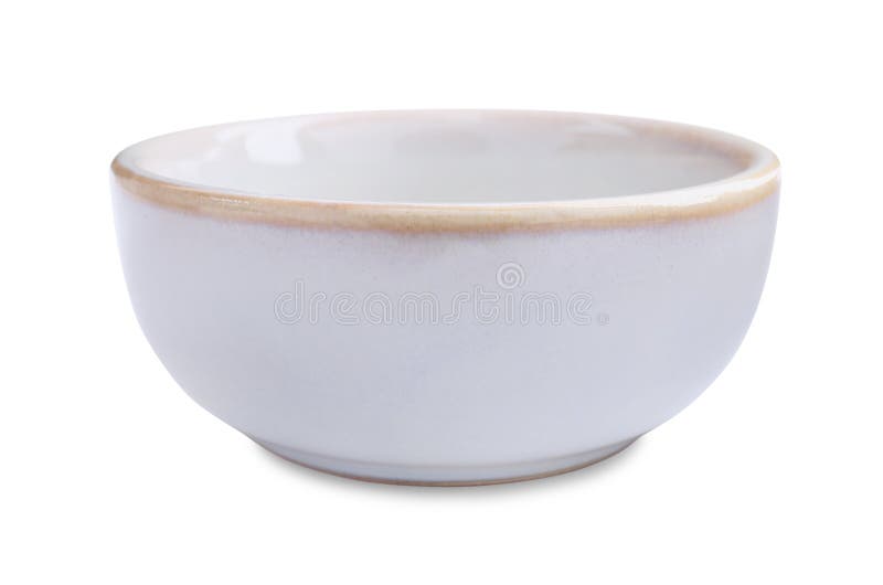 One New Ceramic Bowl on White Background Stock Image - Image of ...