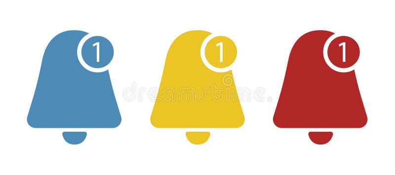 One New Message Icon, Call, One, on a White Background Vector ...