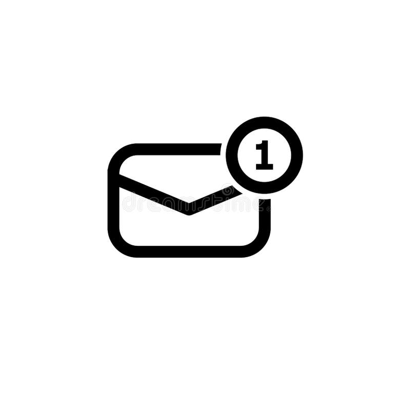 One New Message. Mail Icon Vector, Message Symbol Stock Illustration ...