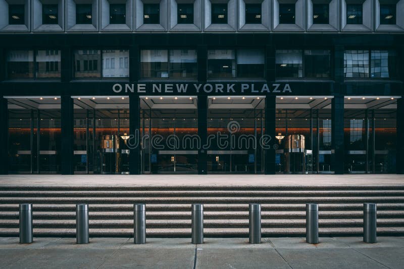One New York Plaza Sign, in the Financial District, New York, New York ...