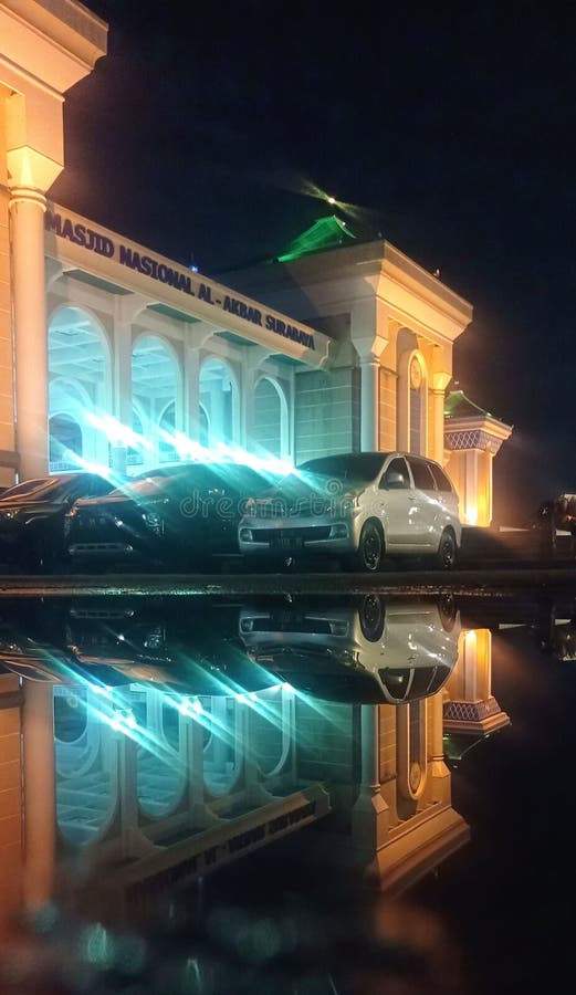 One Night at the Akbar Mosque Editorial Stock Image - Image of akbar ...