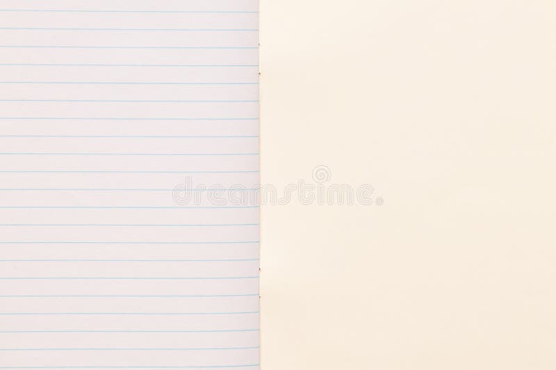 One Notebook in a Line, Fastened with Staples Close-up, Educational ...