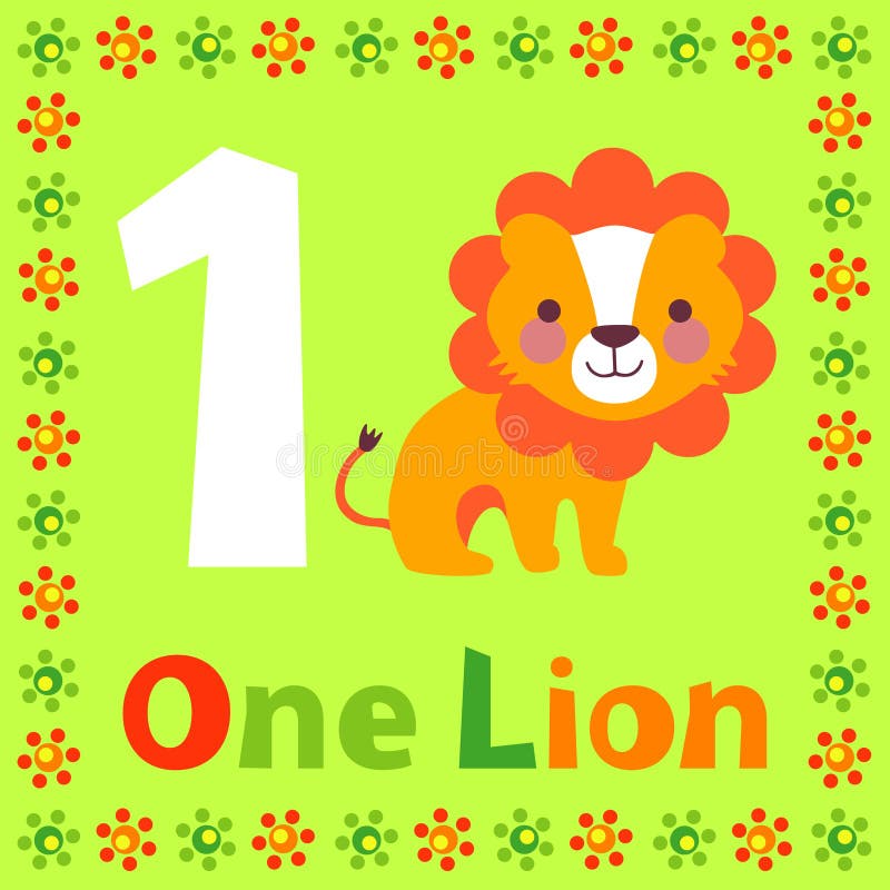 One Numb stock vector. Illustration of preschool, cute - 63017310