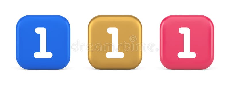 One Number Button Finance Counting Panel Keyboard User Interface 3d ...