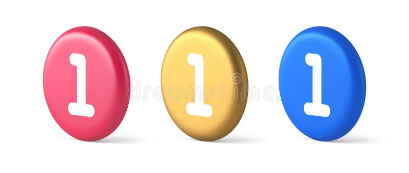 One Number Button Finance Counting Panel Keyboard User Interface 3d ...