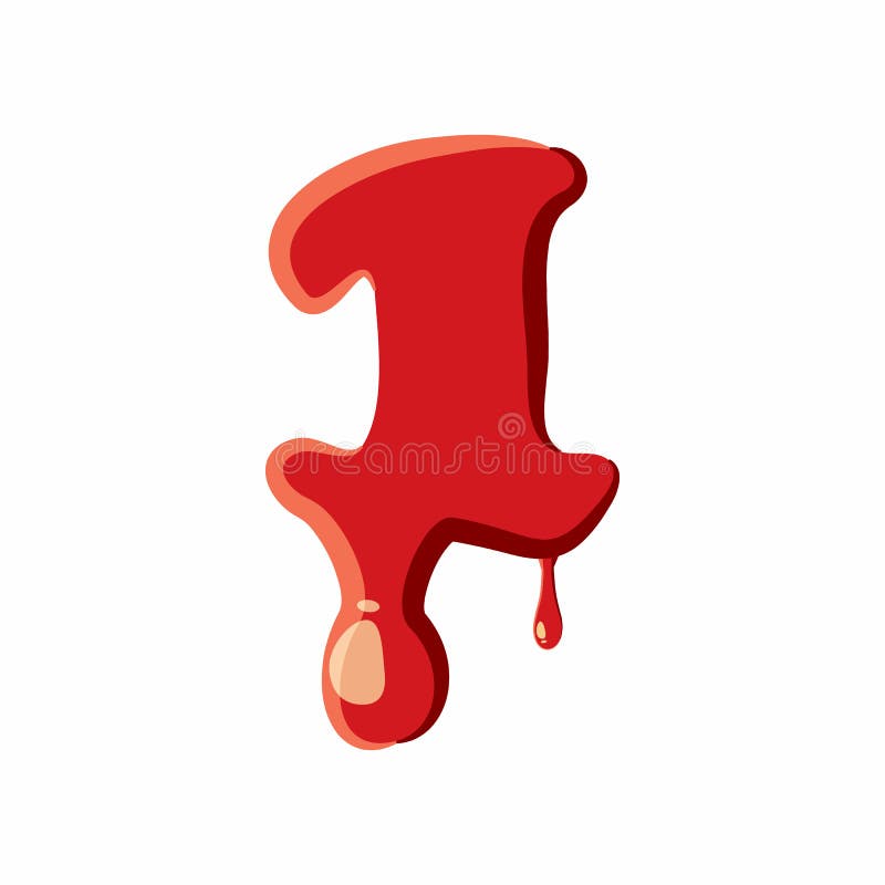 Red Number One Sign Isolated On White Stock Illustration - Illustration ...