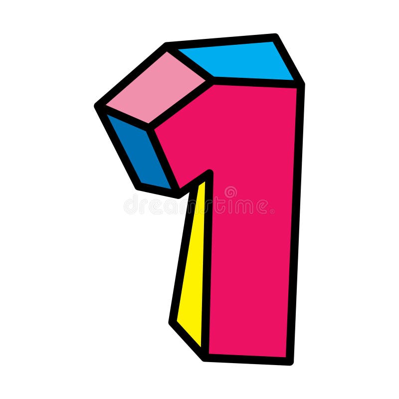 One or Number 1 Vector Logo Colorful Playful Design Illustration Stock ...