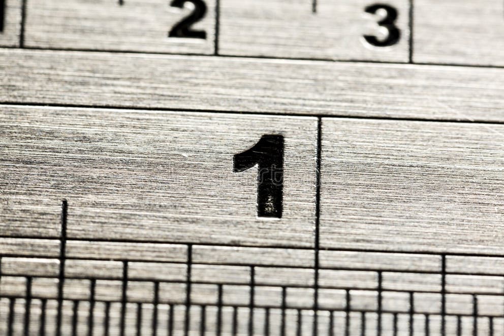 ONE stock image. Image of measure, metal, count, inscribed - 75109831