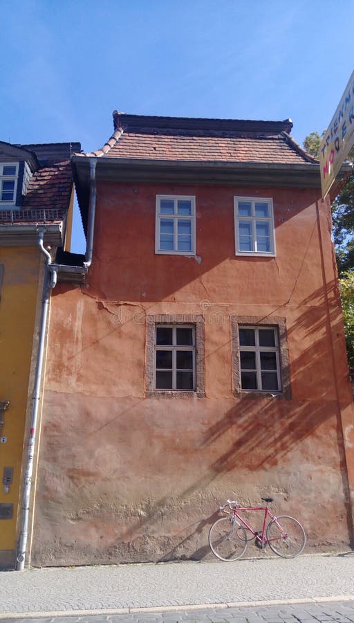 One of the Old Buildings in the Historic Center of Weimar, Germany ...