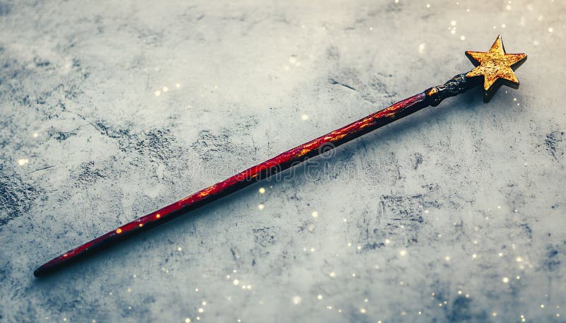 One Old Magic Wand on White Stock Image - Image of fairy, spell: 370052717