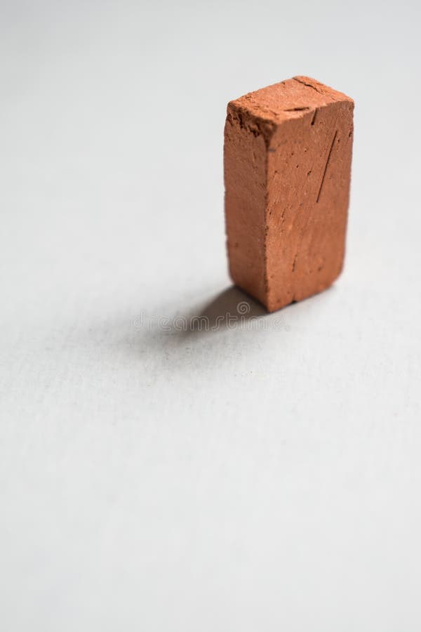 One old orange brick alone stock image. Image of alone - 219903455