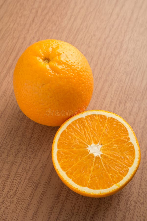 One Orange and a Half of Orange Stock Photo - Image of objects, ripe ...