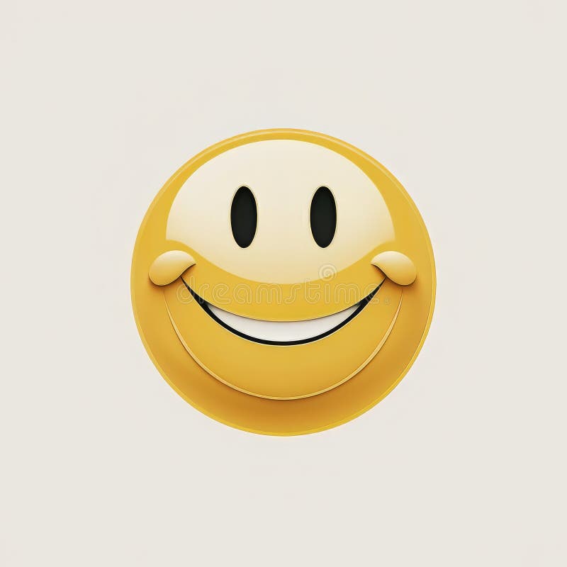 Illustration of a Bright Orange Smiley Face Stock Illustration ...