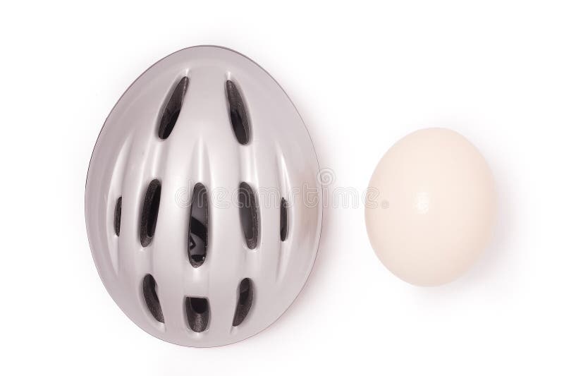 One Ostrich Egg and Bicycle Helmet Stock Image - Image of growing, bird ...
