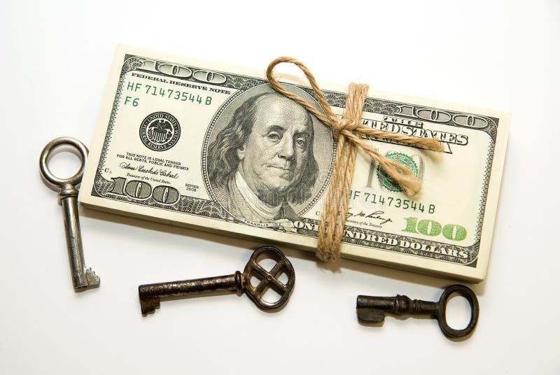 One Pack of Dollars on Over White Stock Photo - Image of makings ...