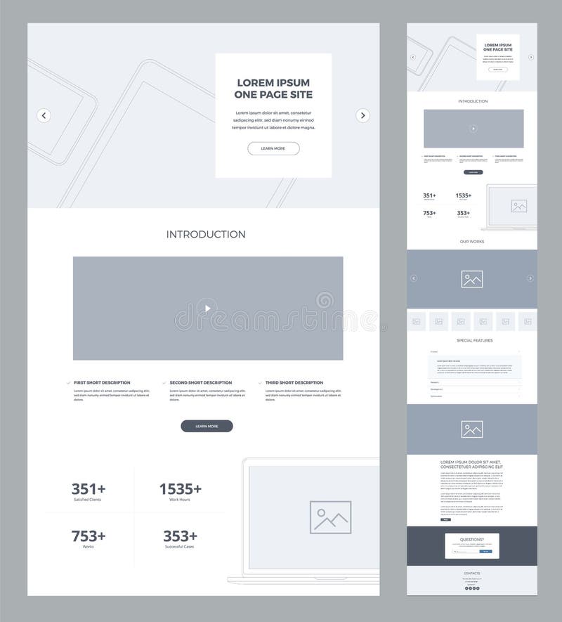 Modern Responsive Design. Ux Ui Website. Landing Page Wireframe Design ... Modern Responsive Design. Ux Ui Website. Landing Page Wireframe Design ...