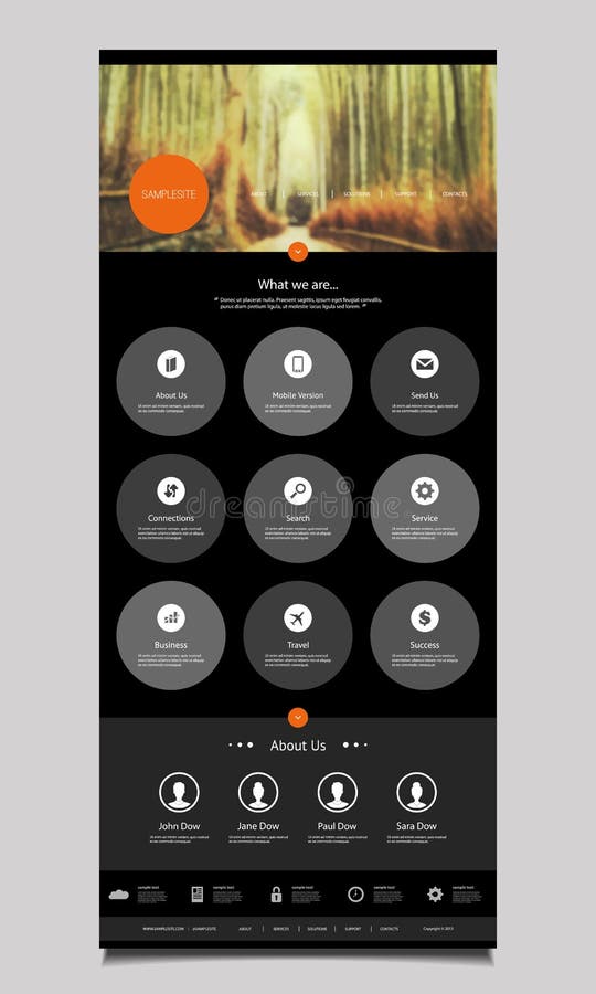 One Page Website Design Template for Your Business with Bamboo Forest ...