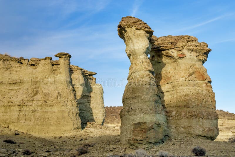 Rome Oregon Pillars at Sunset Stock Image - Image of rocks, clouds ...