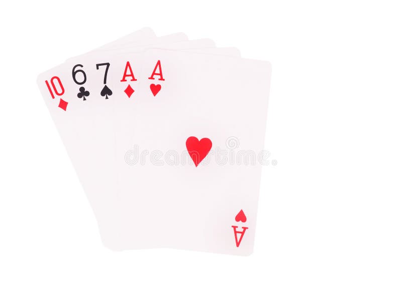 102 One Pair Playing Cards Isolated White Background Stock Photos ...