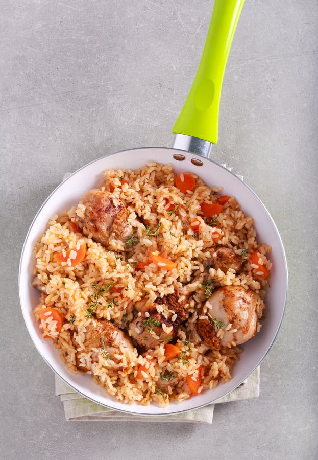 One Pan Chicken Drumstick with Rice Stock Image - Image of dinner ...