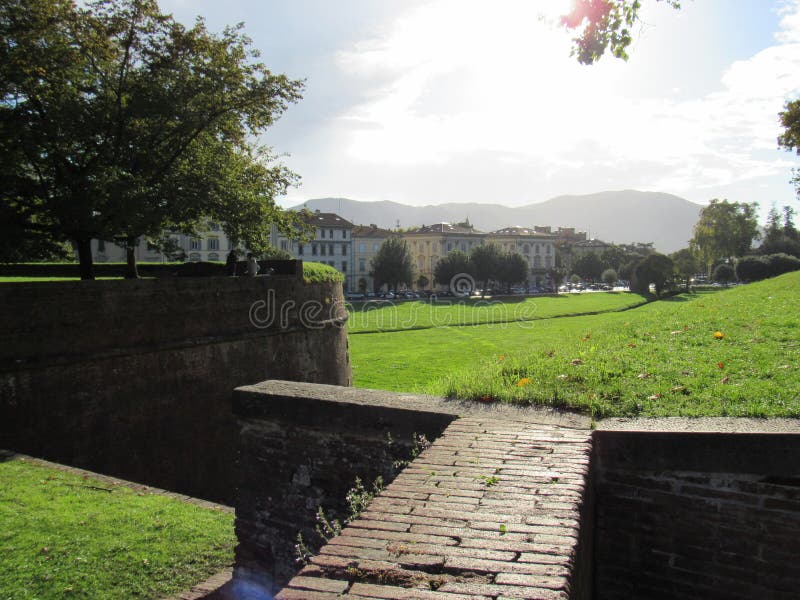One of the Passages through the Wall of Lucca. Stock Photo - Image of ...