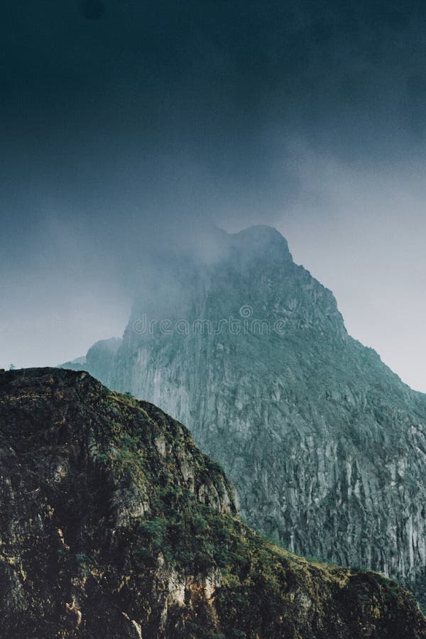 One of the Peaks of Mount Kelud Stock Image - Image of cloud, terrain ...