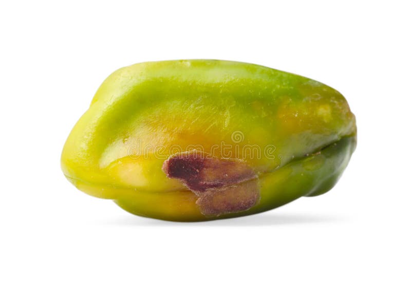 One Peeled Pistachio Nut Isolated on White Stock Photo - Image of ...