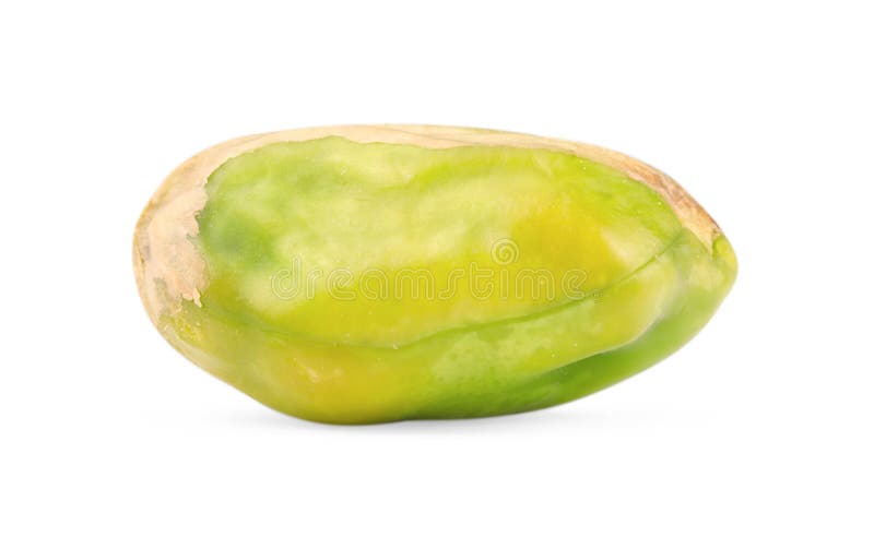 One Peeled Pistachio Nut Isolated on White Stock Image - Image of ...