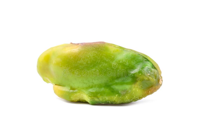One Peeled Pistachio Nut Isolated on White Stock Image - Image of ...
