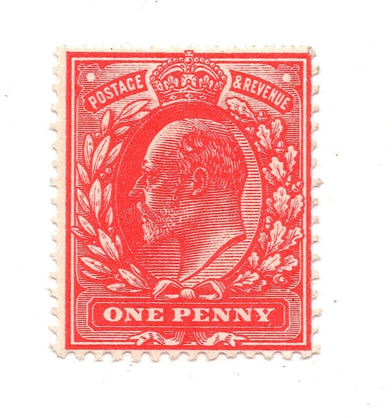 A King Edward VII Postage Stamp in Mint Condition on a White Background ...